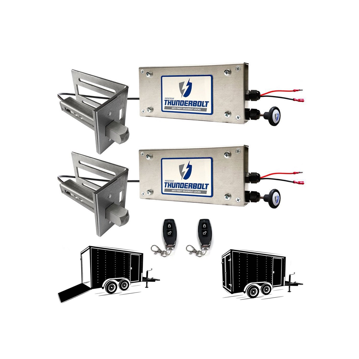 Cargo Trailer (Dual) Deadbolt Lock Kit - M2 – Thunderbolt Locks