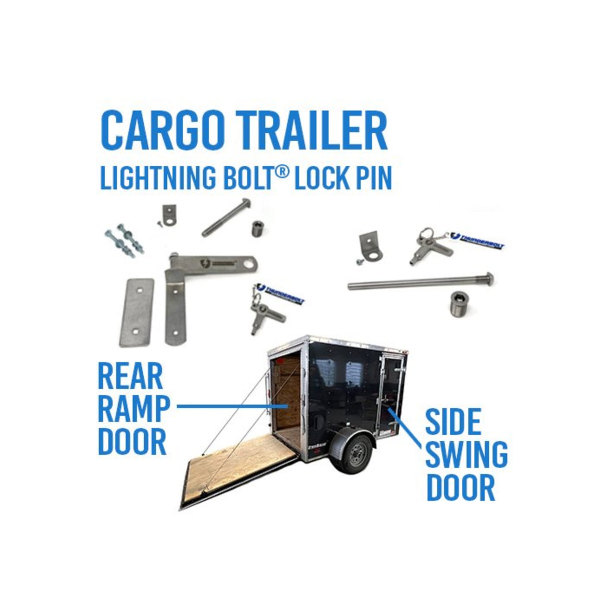 Lightning Bolt® Lock Pin - Rear Ramp/Side Swing Door Set – Thunderbolt ...