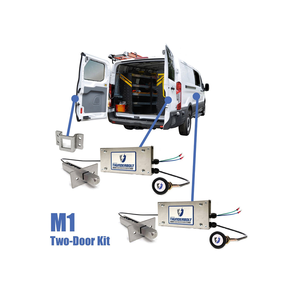 M1 Two-door Lock Kit (Side + Rear Cargo Doors) – Thunderbolt Locks